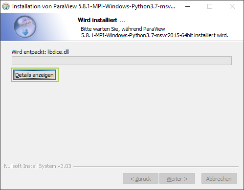 Installation ParaView